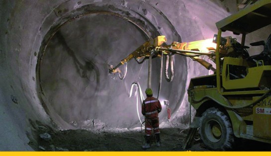 Safety in underground mining with mechanized shotcrete equipment